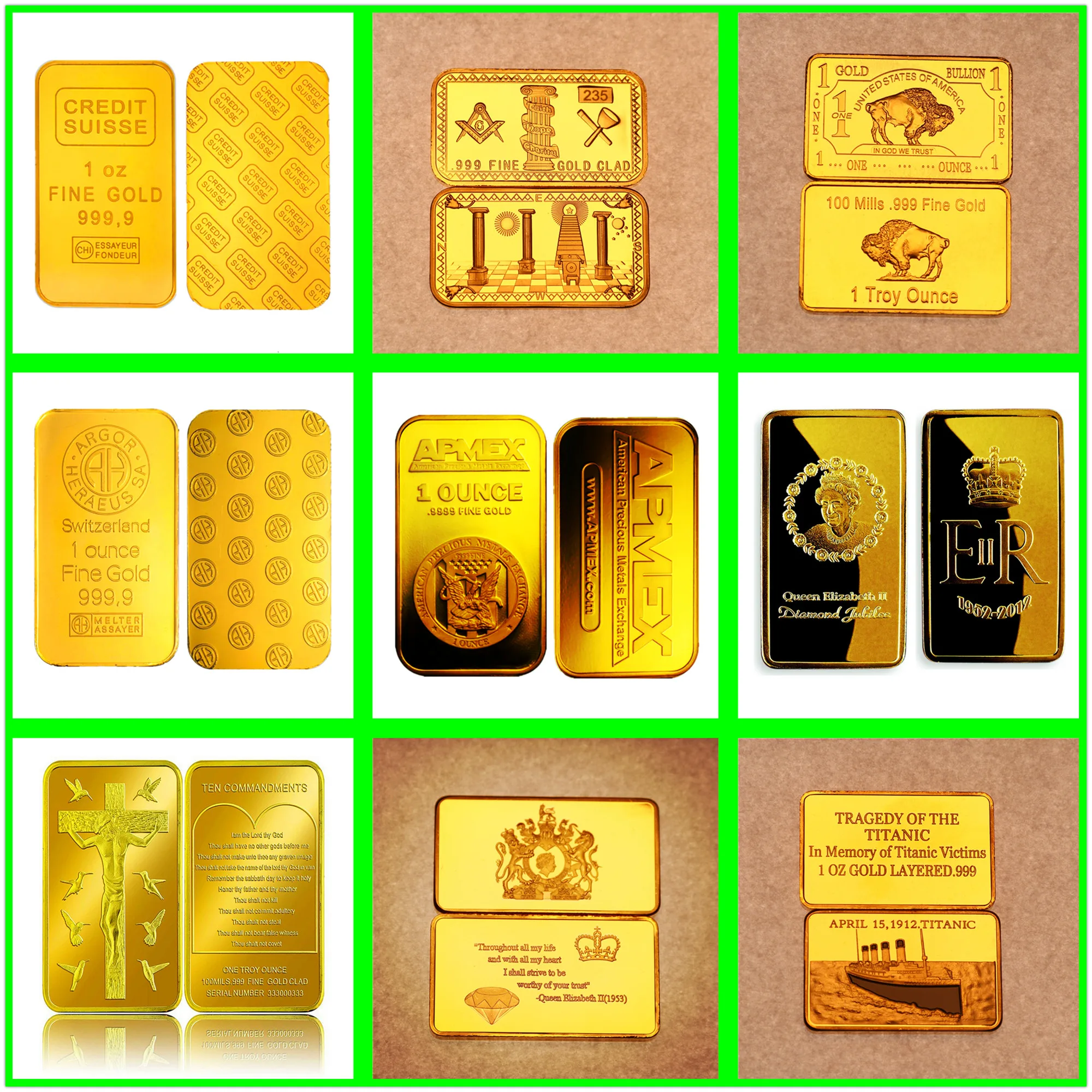 1-Oz-24K-Gold-Plated-United-States-Germany-Swiss-Australian-Gold-Bar ...