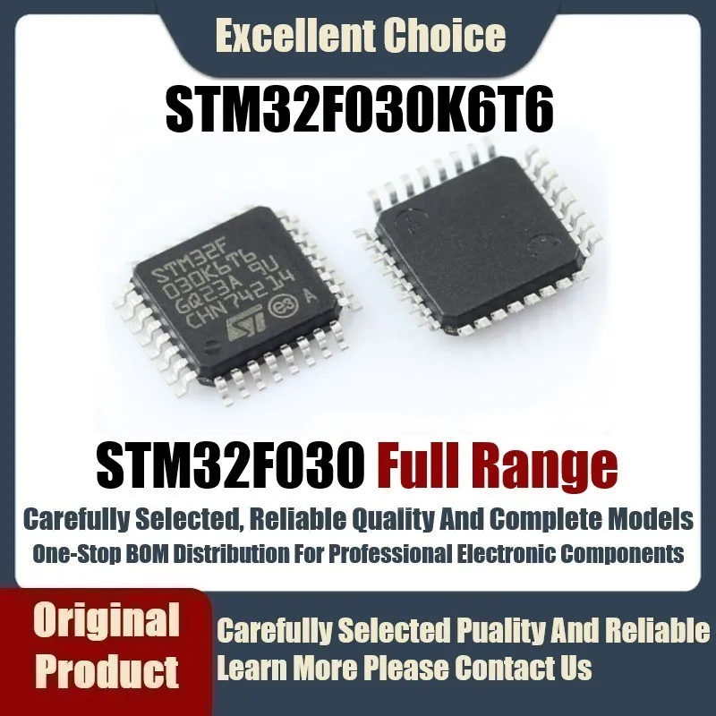 10Pcs/Lot Brand New Original STM32F030K6T6 32F030K6T6 030K6T6 K6T6 Package LQFP32 ...
