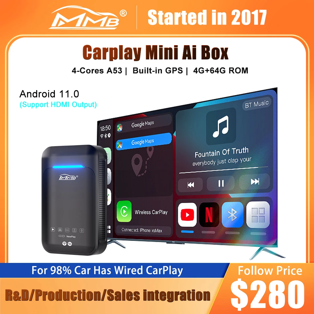 MMB-Plus-CarPlay-Ai-Box-Andriod-11-OS-Wireless-Android-Auto-Youtube ...