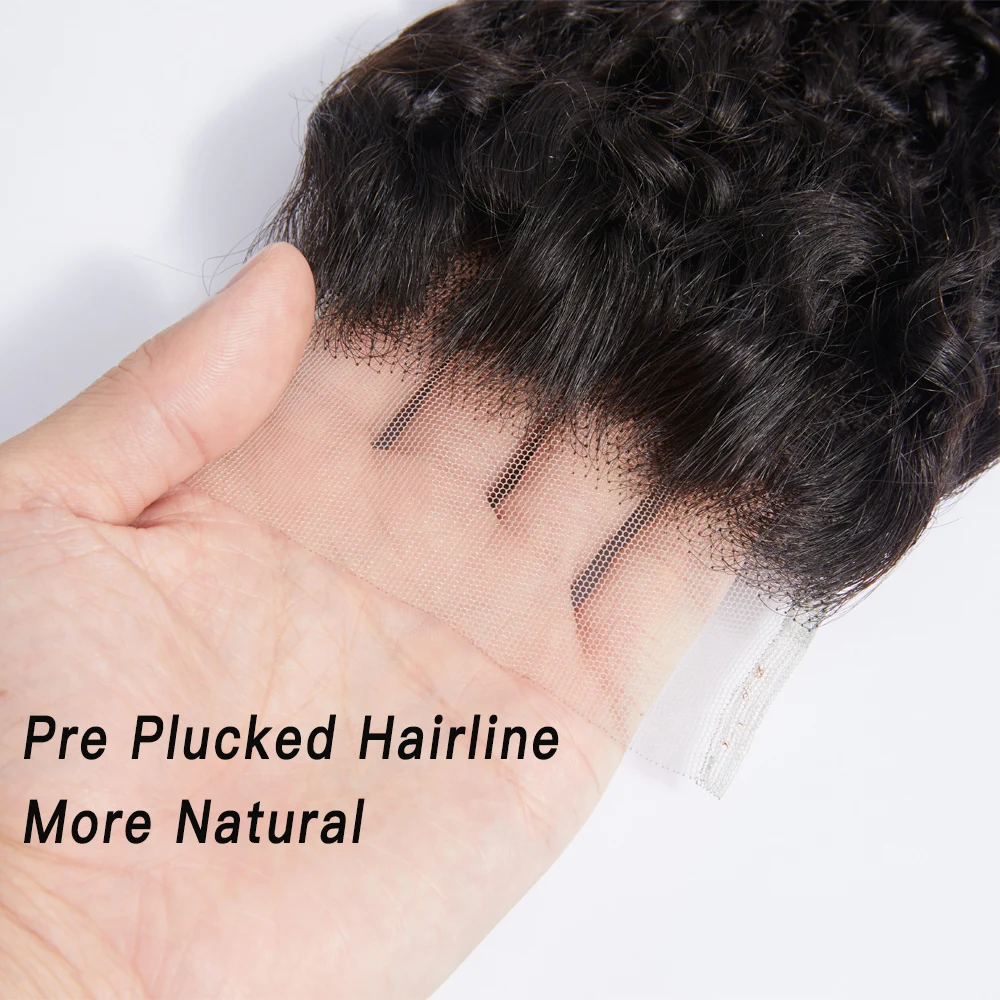 Small Spirals Curly Closure 4×4 Lace Closure Only Human Hair Brazilian ...