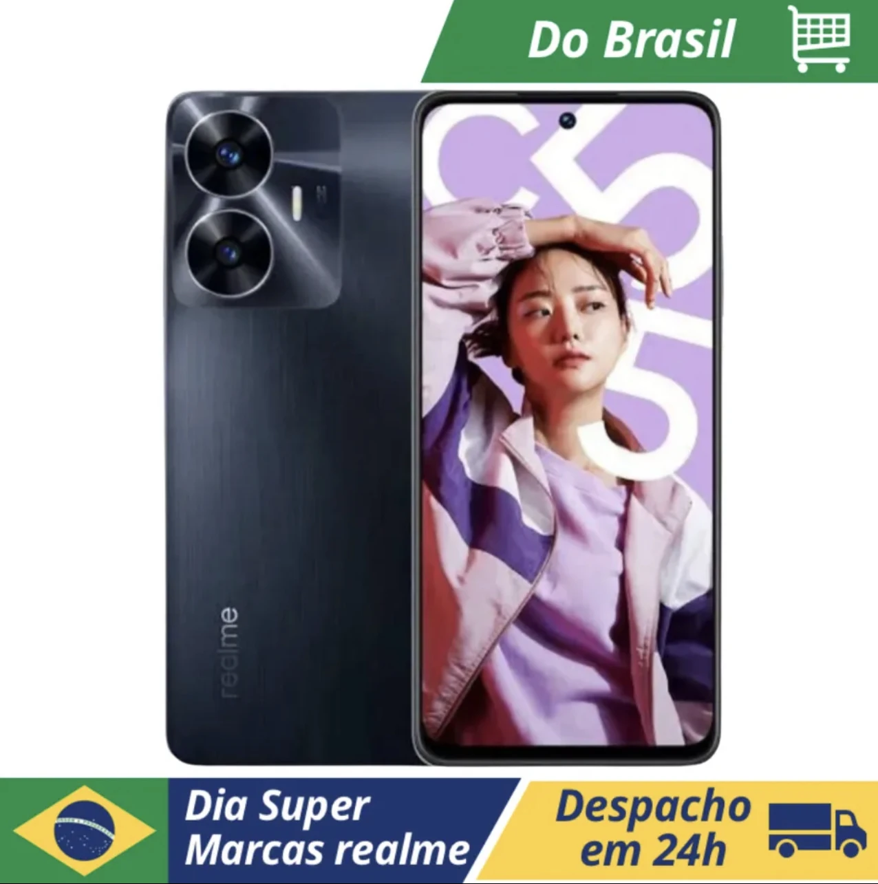 Realme C55 RMX3710 256GB / 8GB Ram / Dual Sim / Tela 6.72" / Cameras ...