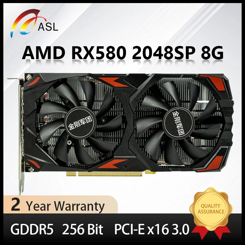 ASL-Gaming-Video-Card-Graphics-Card-AMD-Radeon-RX580-2048SP-8G-GDDR5 ...