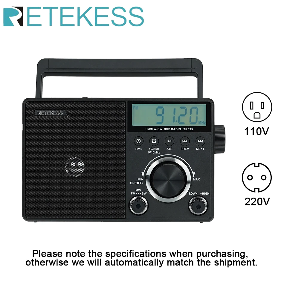 Retekess-TR635-Radio-Portable-AM-FM-SW-Shortwave-Radio-Multiband-Radio ...