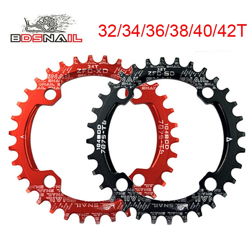 SNAIL-104BCD-Chainring-Single-Mountain-Bike-Chainwheel-Narrow-Wide-MTB-Crown-Round-Oval-Bicycle ...