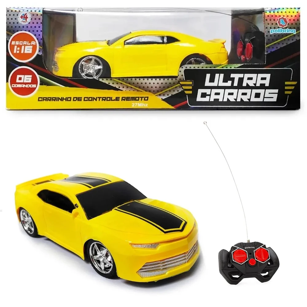 Carrinho de Controle Remoto Polibrinq Camaro Amarelo Ultra Carros ...