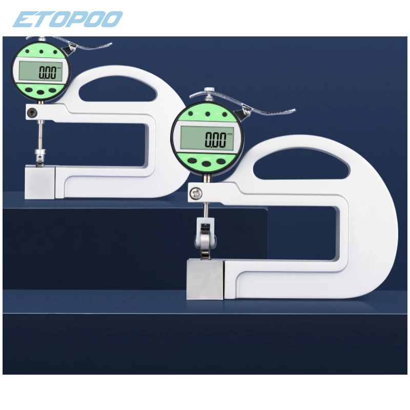0-10mm Digital Thickness Gauge With Roller Insert 0.01mm Continuous ...