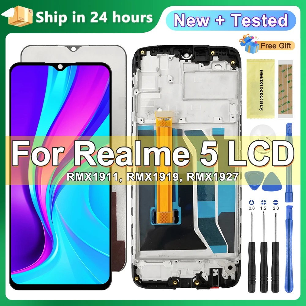 LCD-Touch-Screen-Digitizer-Assembly-com-Frame-Display-para-Oppo-Realme ...