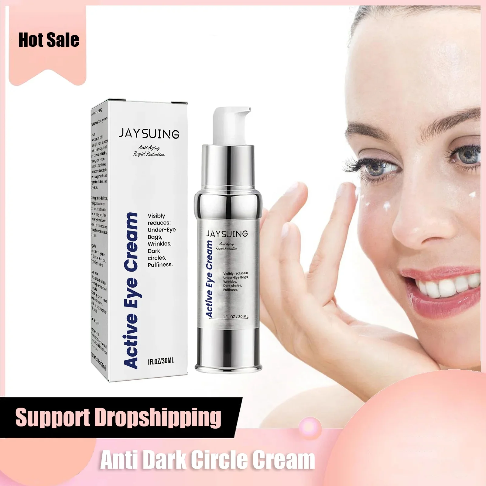 Eye Bags Cream Hyaluronic Acid Fade Fine Line Anti Aging Remove Dark ...