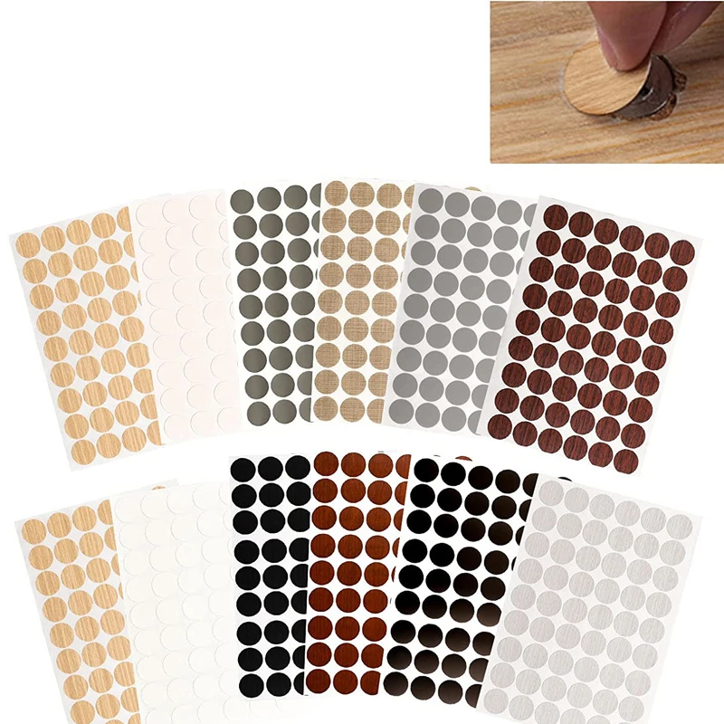 54Pcs-Sheet-PVC-21mm-Self-Adhesive-Stickers-Furniture-Screw-Cover-Caps ...