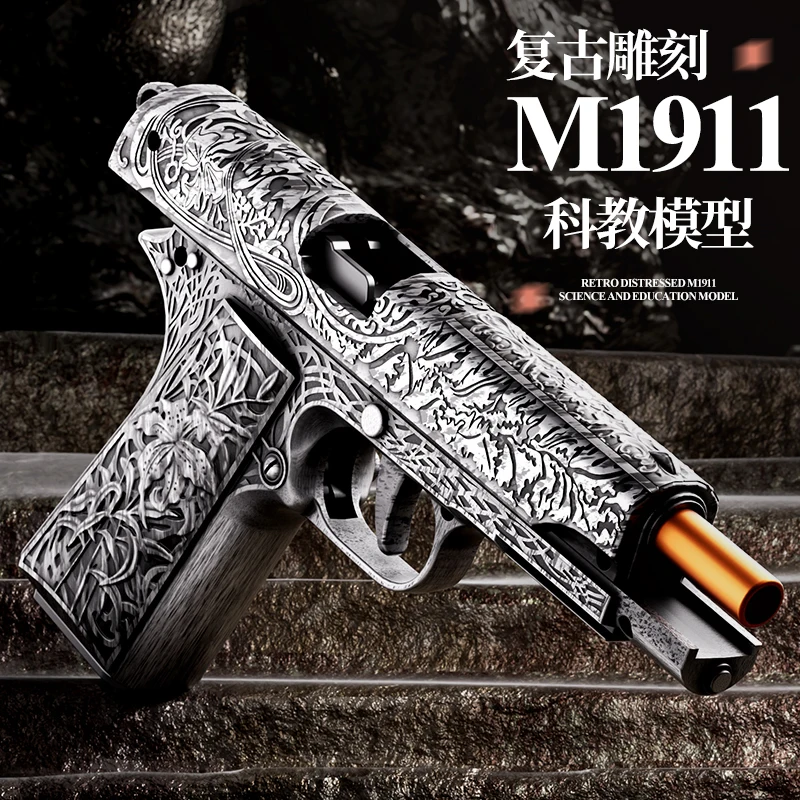 M1911-Toy-Gun-Modelo-Toy-Gun-Padr-o-gravado-cartucho-macio-fogo-cont ...