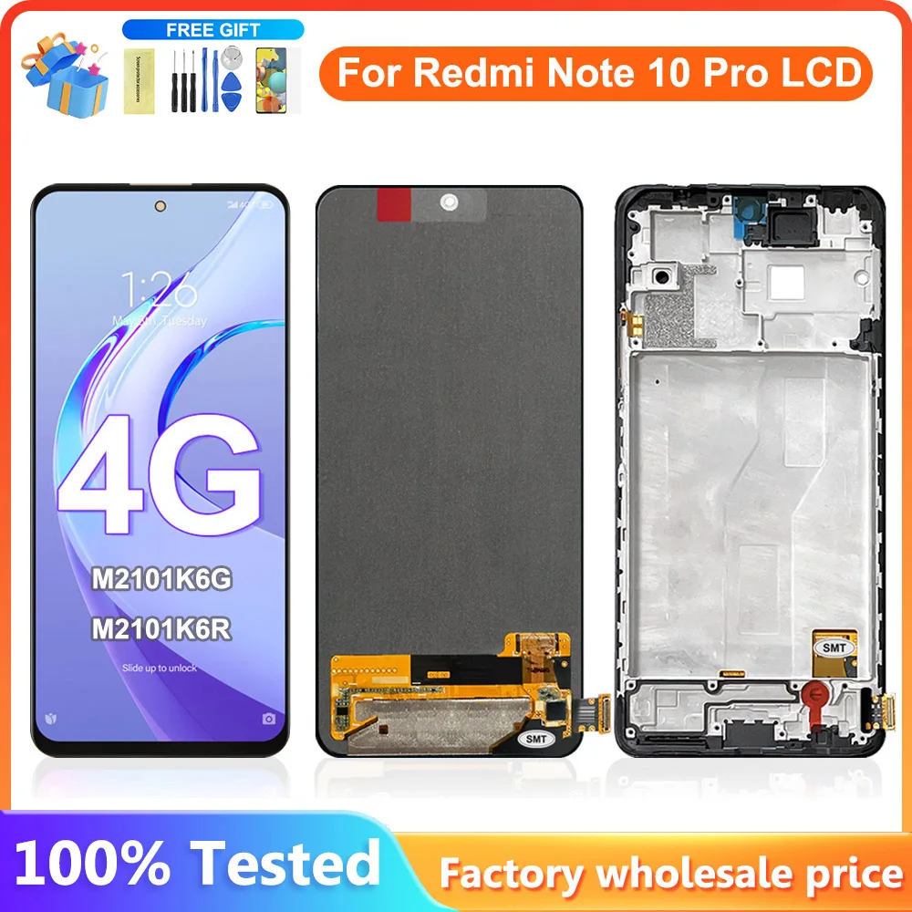 Дисплей Xiaomi Redmi Note 10 Pro 4G OLED/TFT LCD С Сенсорным Экраном И ...