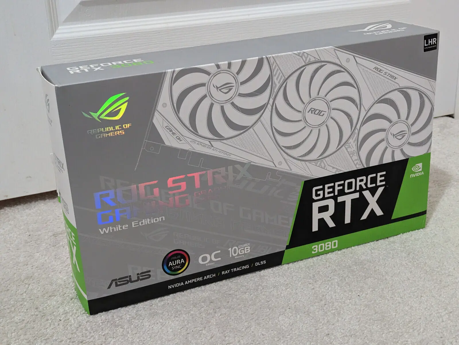 ASUS ROG Strix GeForce RTX 3080 OC White Edition V2 10GB GDDR6X RGB ...