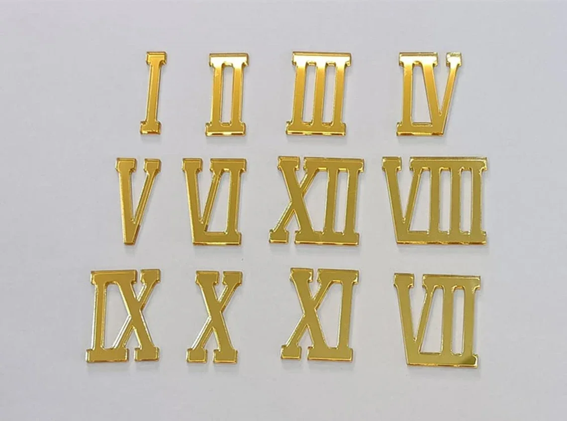 12pcs-Wooden-Roman-Numerals-Shape-Unfinished-Acrylic-Cutouts-Numerics ...