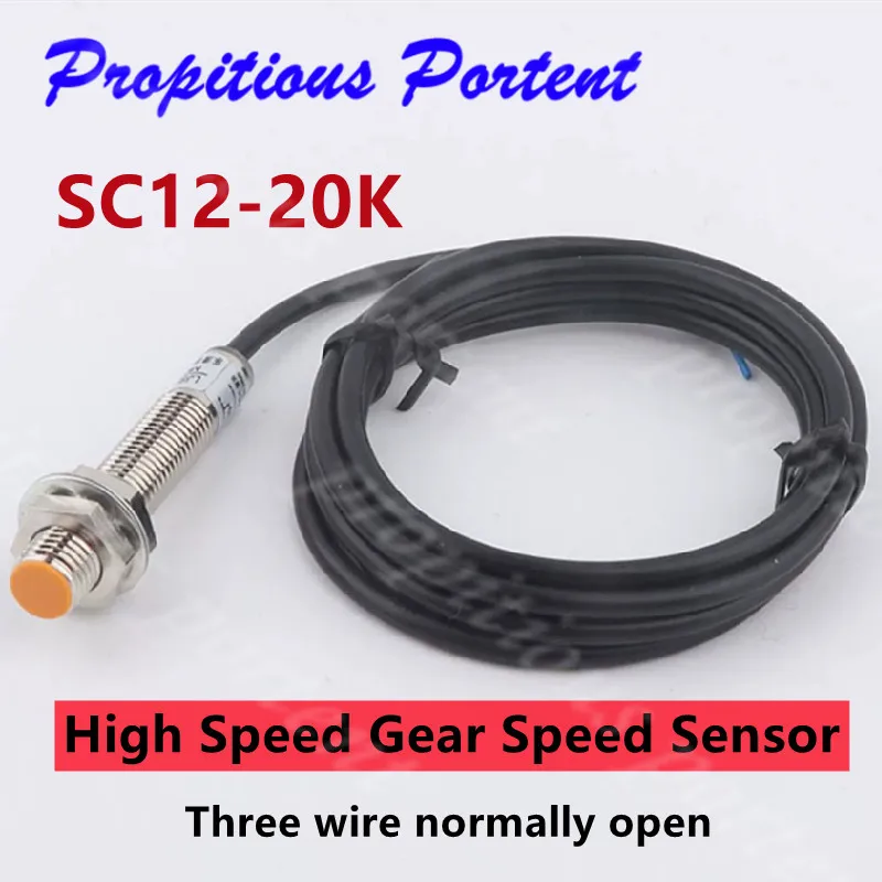 1PCS/LOT SC12-20K M8 M12 M16 M18 High Speed Gear Speed Sensor NPN Three ...