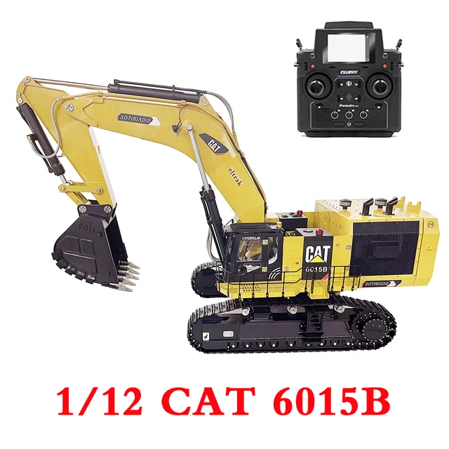CAT 6015B 1/12 RC Hidrolik Ekskavator Model Logam Mesin, 54% OFF