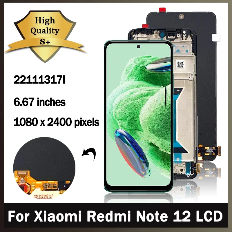 6-67-Original-For-Xiaomi-Redmi-Note-12-4G-23021RAAE-LCD-Screen-Touch ...