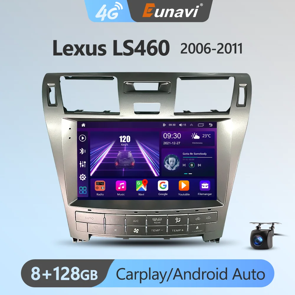 Eunavi-4G-2DIN-Android-Auto-Radio-GPS-For-Lexus-LS460-2006-2011-Car ...