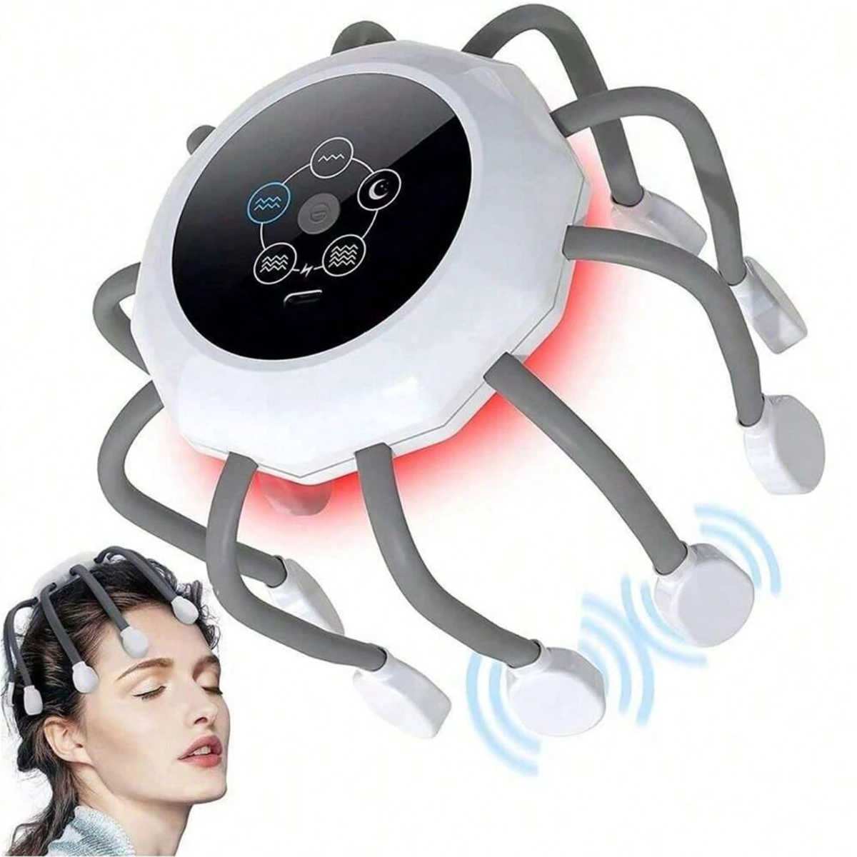 Intelligent Electric Octopus Head Massager Soul Extraction, Head ...