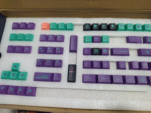 KYOMOT EVA 01 Keycaps Anime EVANGELION-01 Keycap Cherry Profile PBT Dye ...
