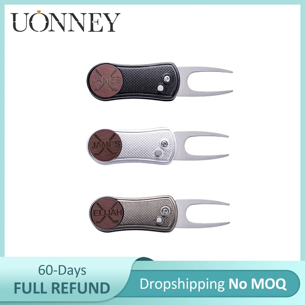 UONNEY Personalized Name Golf Ball Repair Tool Aimingball Markers Divot ...