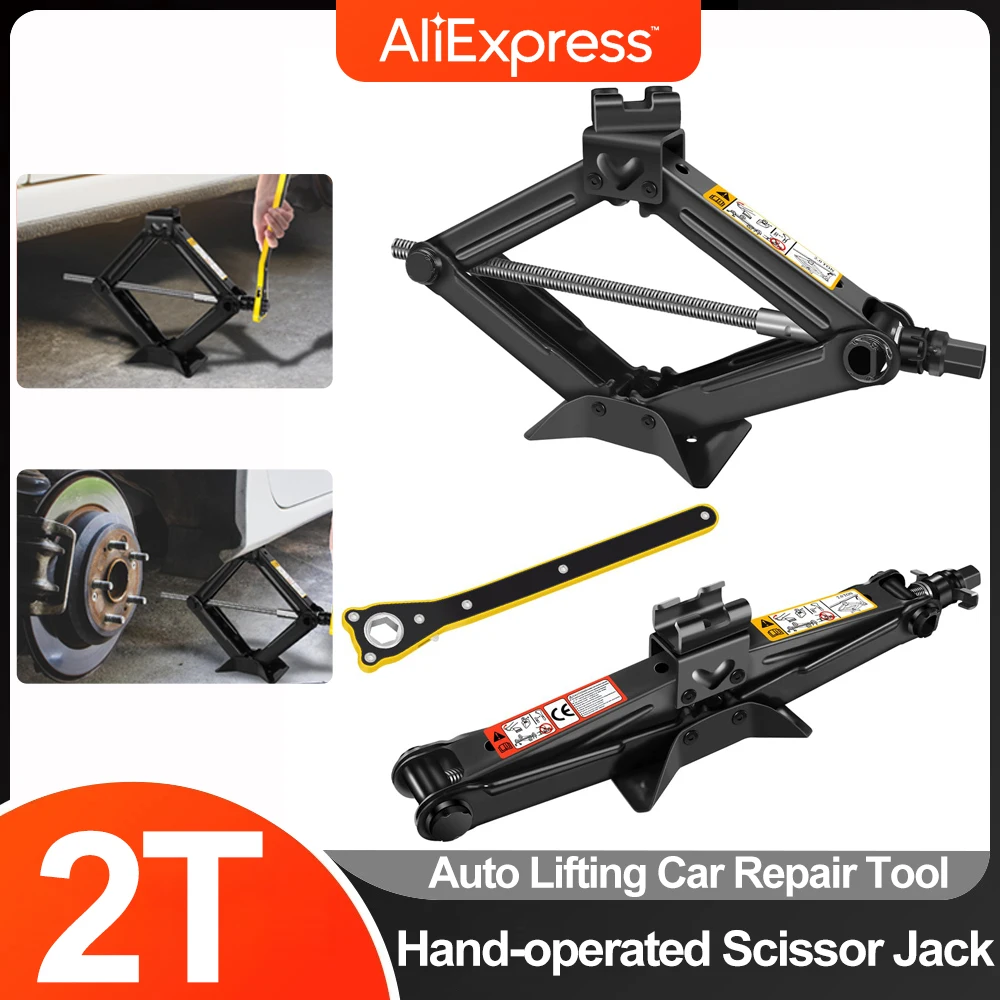 Portable-2T-Car-Jack-General-Hand-operated-Scissor-Jack-Rocker-Car ...