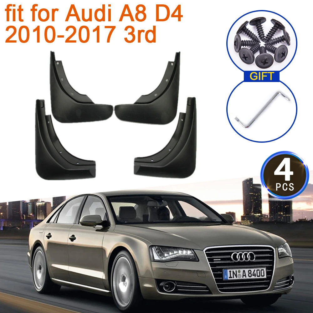 For Audi A8 D4 2010 2011 2012 2013 2014 2015 2016 2017 3rd Mud Guards ...