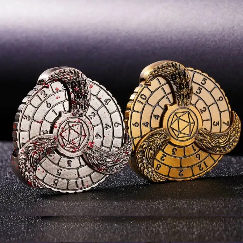 Rotating-Roulette-Dice-Fingertip-Gyro-Dice-Metal-DND-dice-DND-Spinner ...