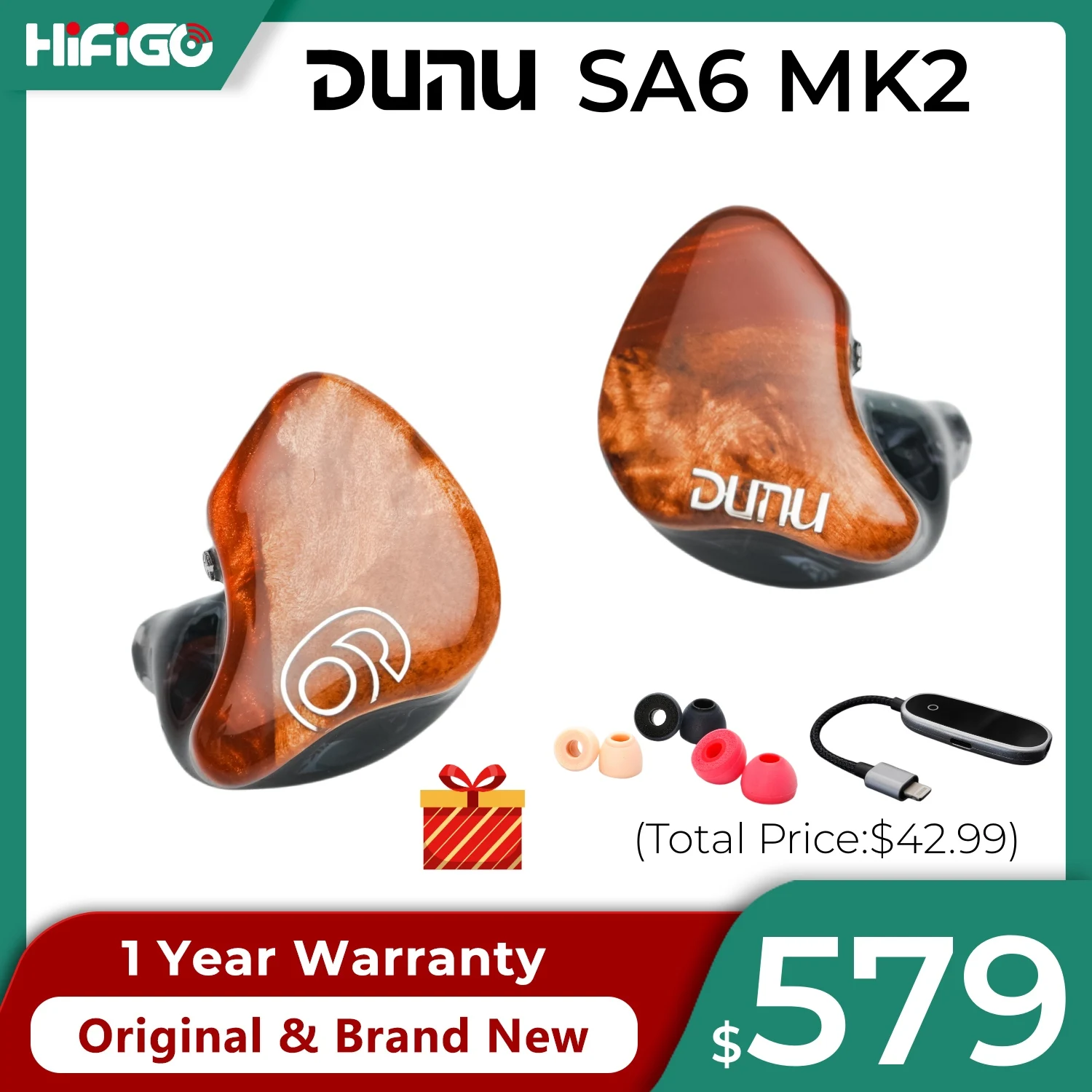 DUNU SA6 MKII / MK2 6BA In-Ear Monitors IEMs 6 Balance Armature Drivers ...