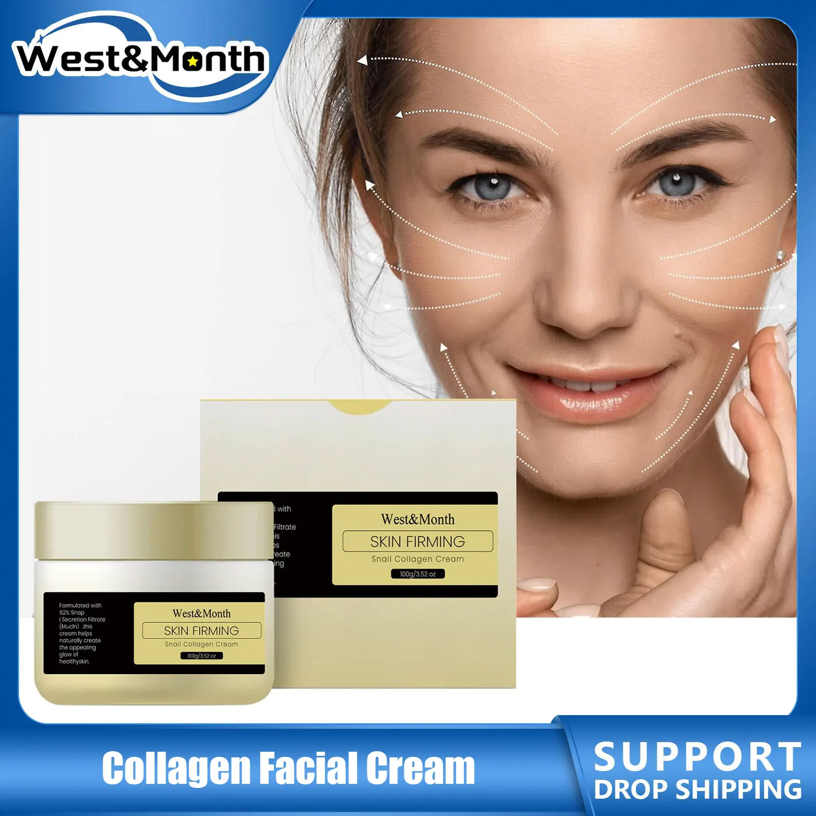 Collagen Facial Cream Lifting Essence Nourish Tighten Remove Fine Lines ...