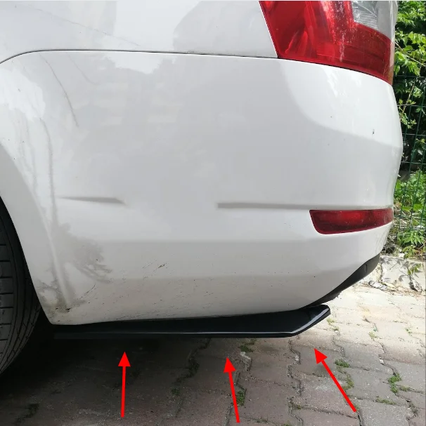 2 Pieces Rear Bumper Flaps Rear Lip Attachment Car Styling Auto ...