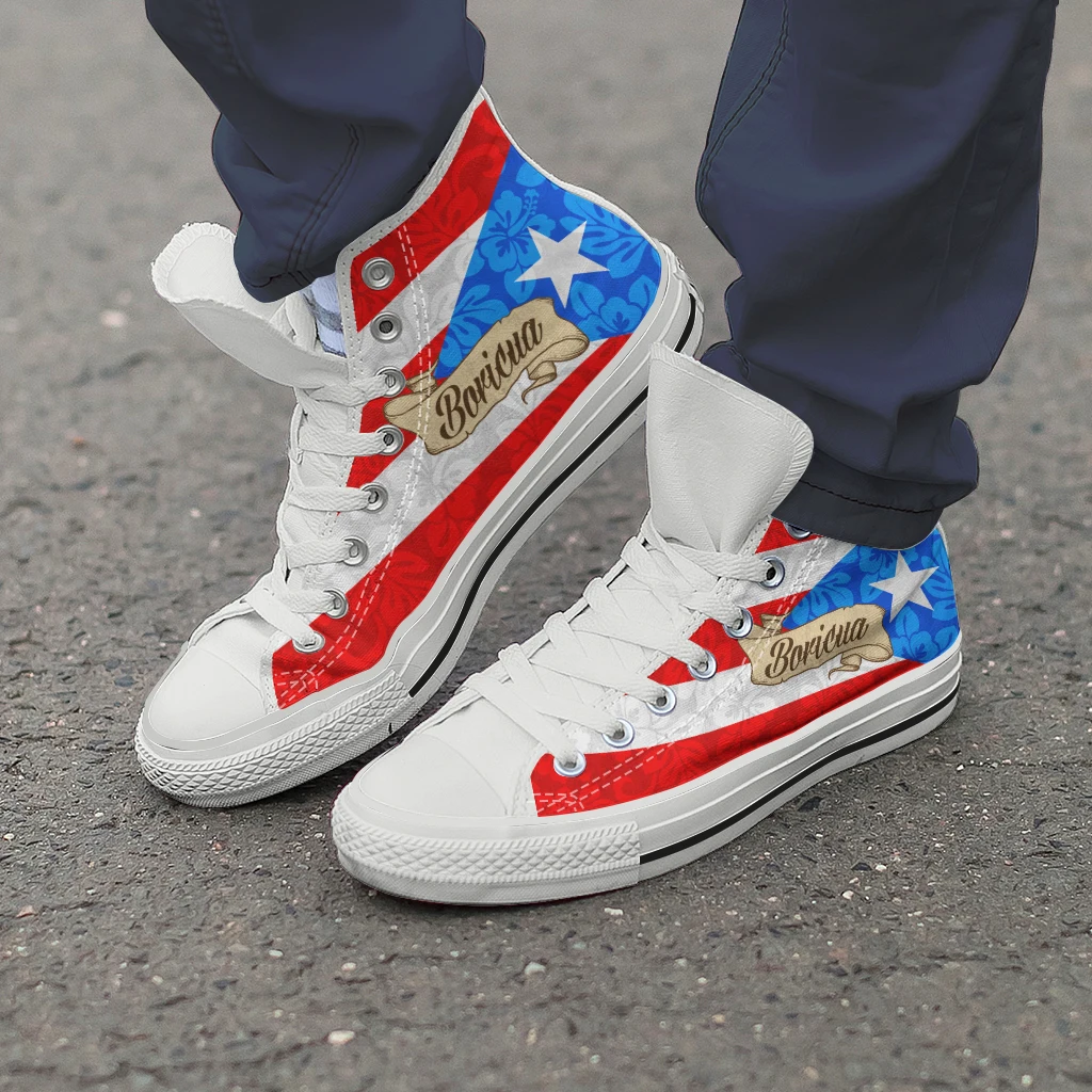 Nopersonality zapatos de lona transpirables con bandera de Puerto Rico ...