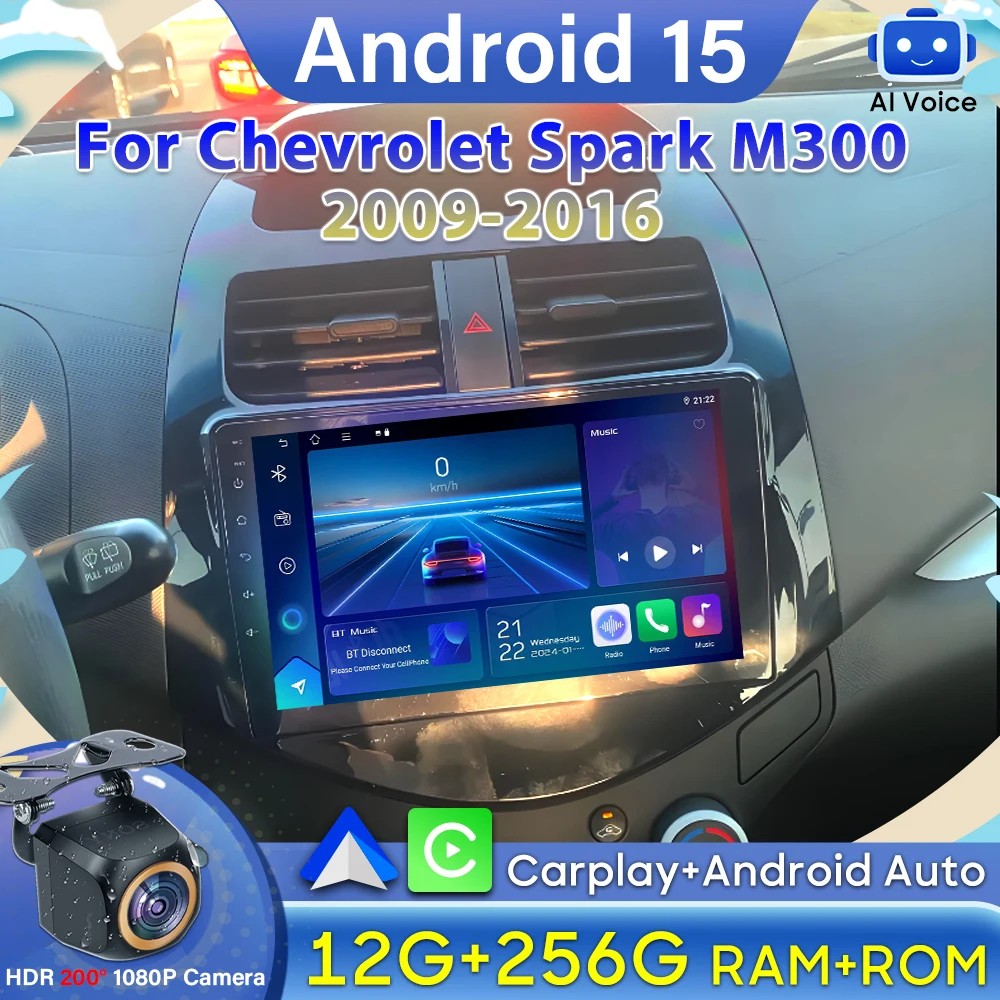 Android 15 Car Radio For Chevrolet Spark M300 2009-2016 Carplay Auto ...