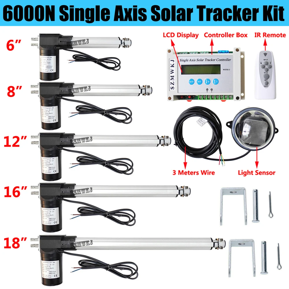 6000N-Single-Axis-Solar-Panel-Tracking-Sunlight-Track-System-W ...