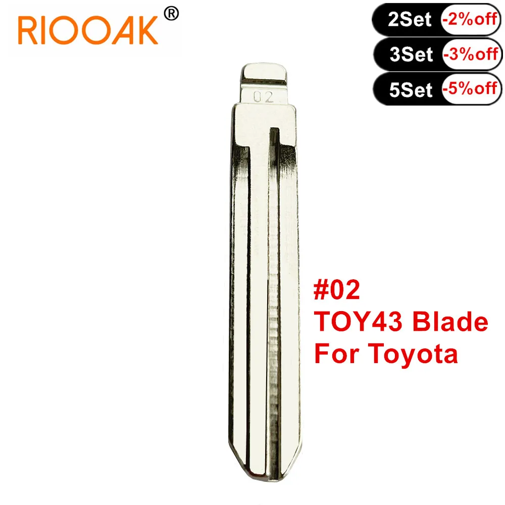 10pcs-02-NO-02-TOY43-Blank-KD-Replacement-Car-Key-Blade-For-Toyota ...