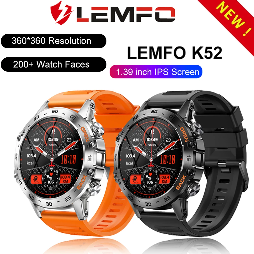 LEMFO-K52-Smart-Watch-2023-New-Outdoors-Sports-Smartwatch-For-Men ...