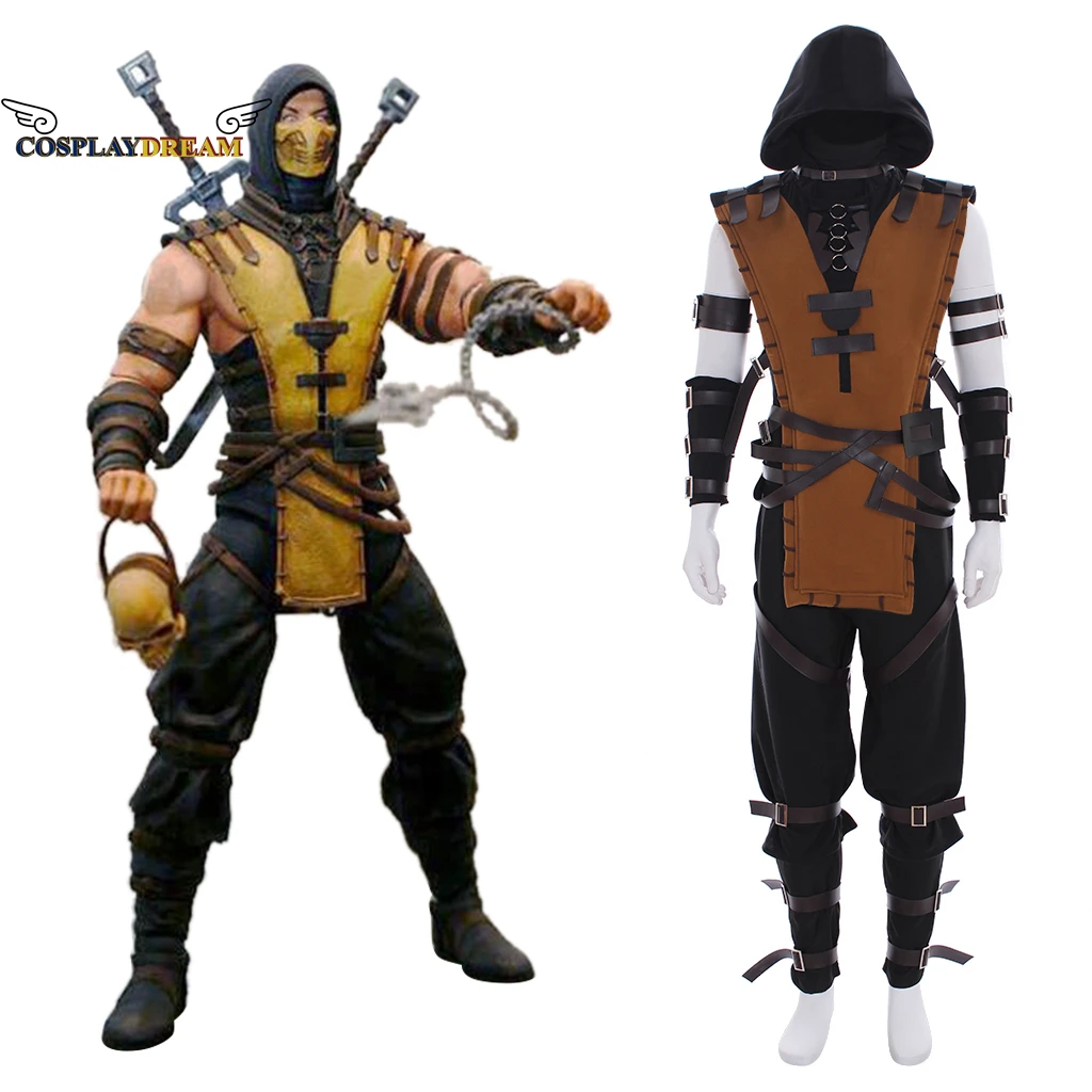 Game-Mortal-Kombat-X-Scorpion-Cosplay-Costume-Adult-Game-Costume-Full ...