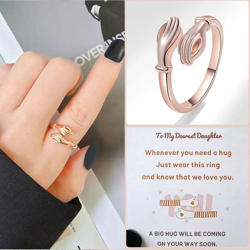 Romantic-Hand-With-Love-Hug-Rings-Creative-For-Couples-Ring-Hugging ...