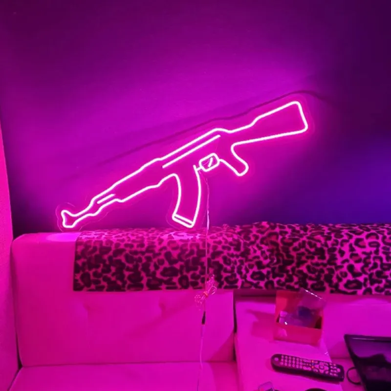 Ak47 Neon Sign,ak47 Led Sign,ak-47 Neon Sign,rifle Neon Sign,gun Neon ...