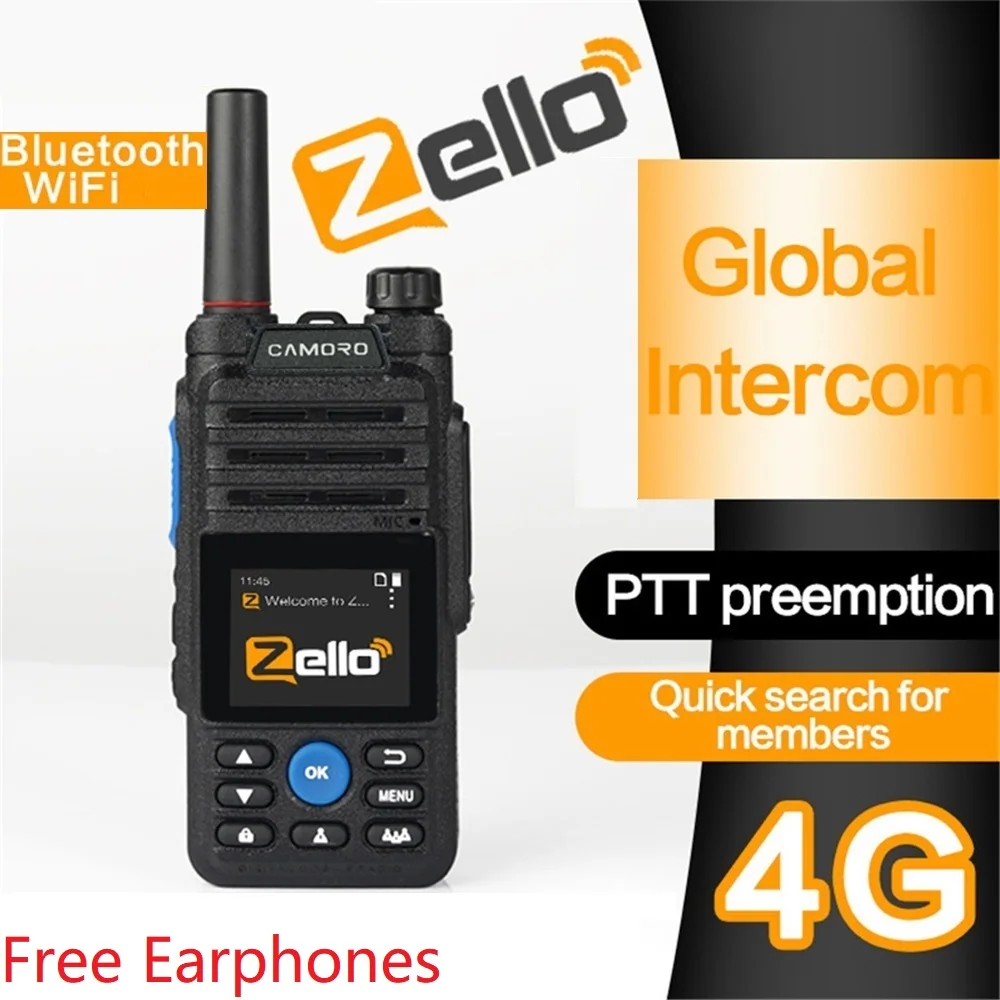 Gratis Oortelefoon Zello Walkie Talkie 4G Realptt Radio Netwerk Walkie ...