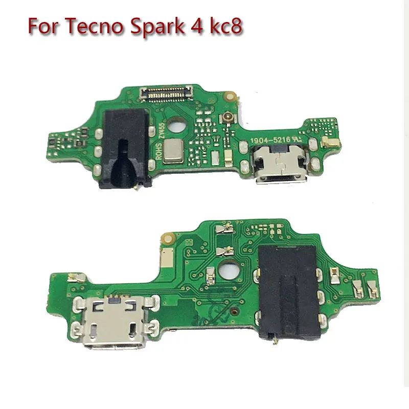 For Tecno Spark 4 KC8 KC2 USB charging flex port connector board