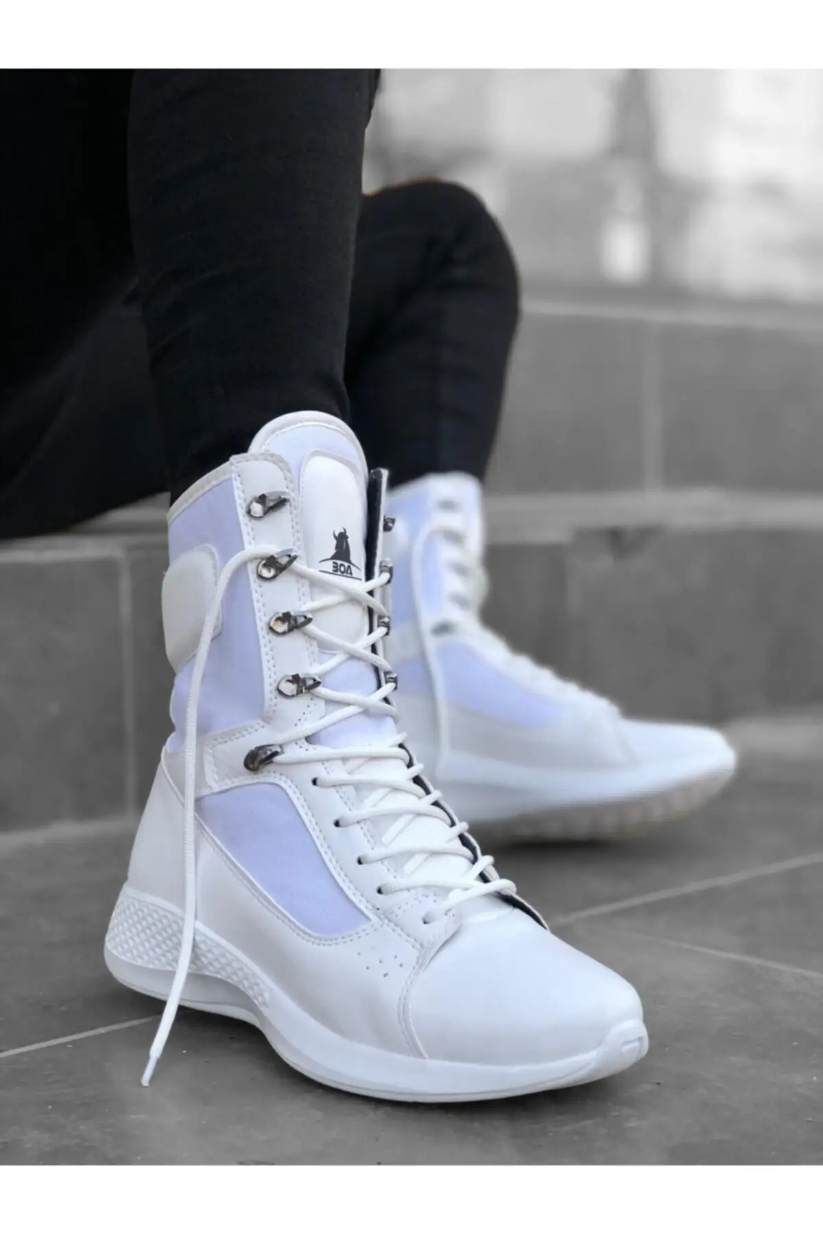 Genel-Markalar-Men-s-White-Lace-Up-High-Sole-Sports-Postal-Boots-Ba0600 ...