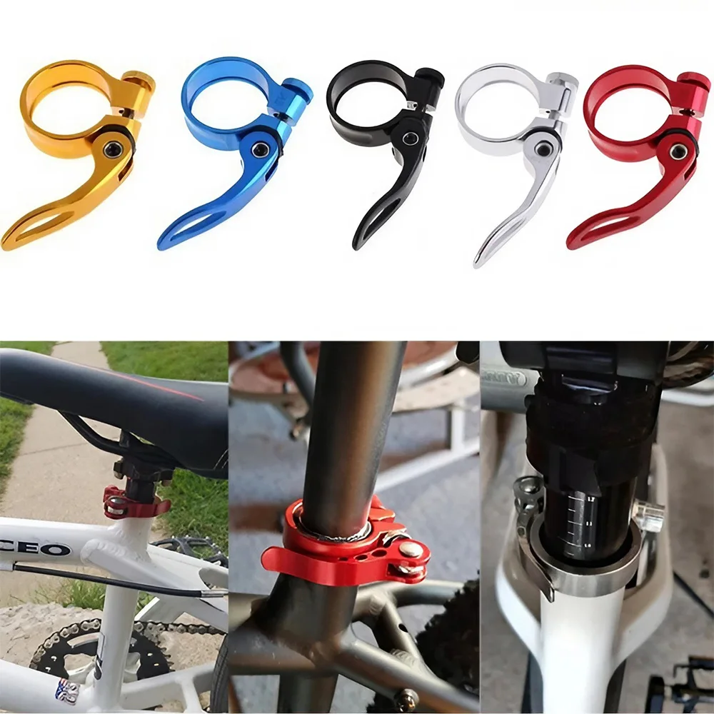 HOT Aluminum Alloy Quick 31.8mm Bike Cycling Saddle Seat Post Clamp ...