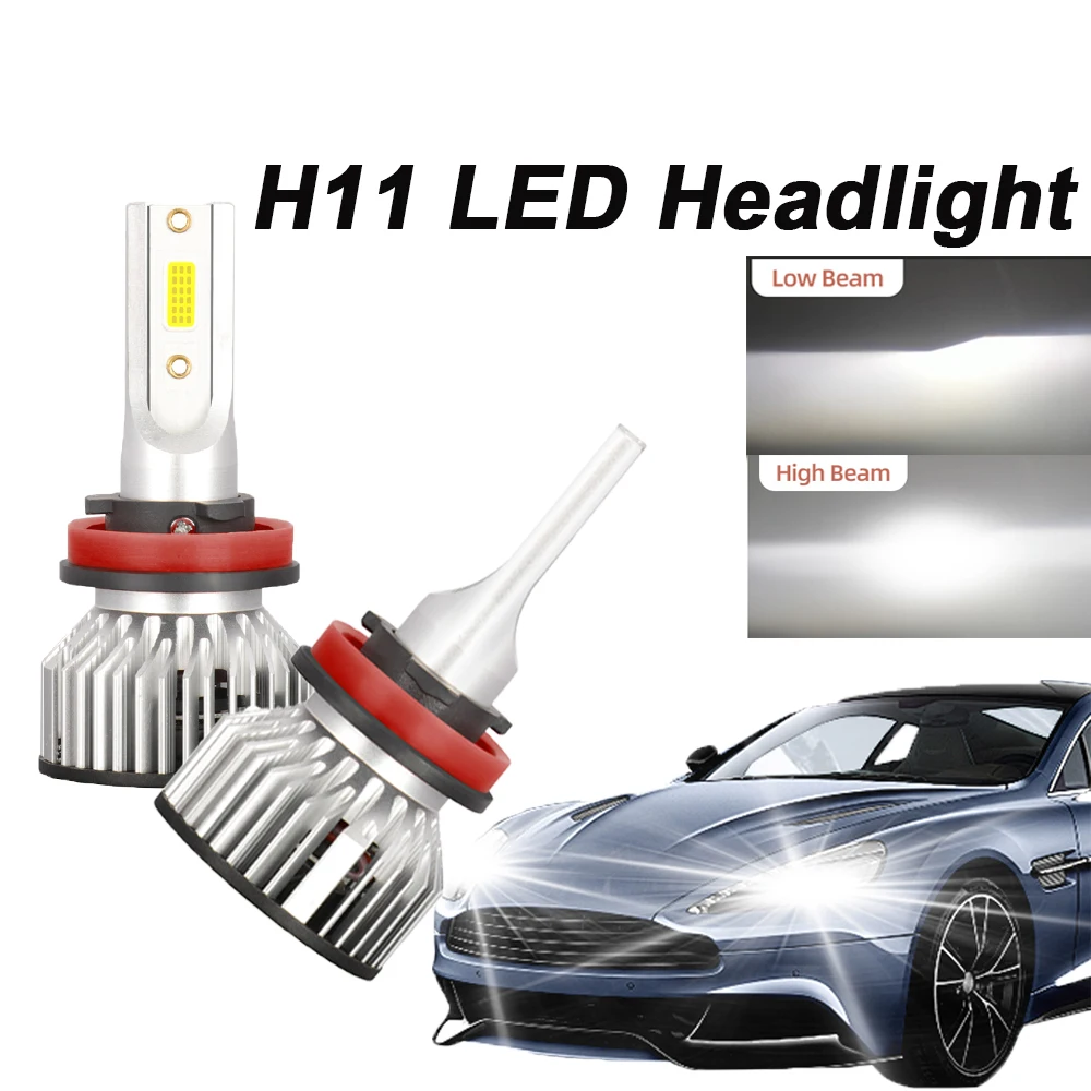 High/ Low Beam 12000LM Canbus No erorr Car Light H11 LED Car Headlight ...