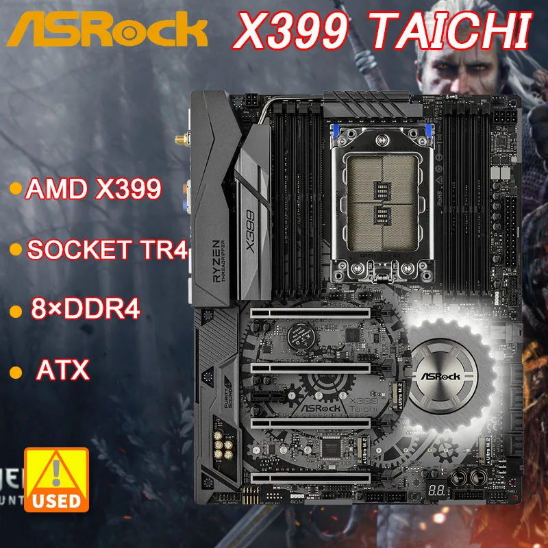 AMD X399 Motherboard ASRock X399 Taichi Socket TR4 8×DDR4 128GB PCI-E 3 ...
