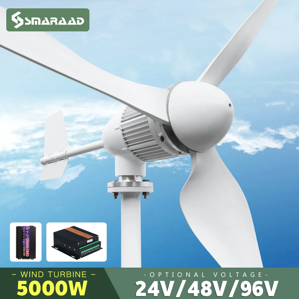 SMARAAD-Poland-Fast-Delivery-3000W-Wind-Turbine-Generator-Windmill-With ...