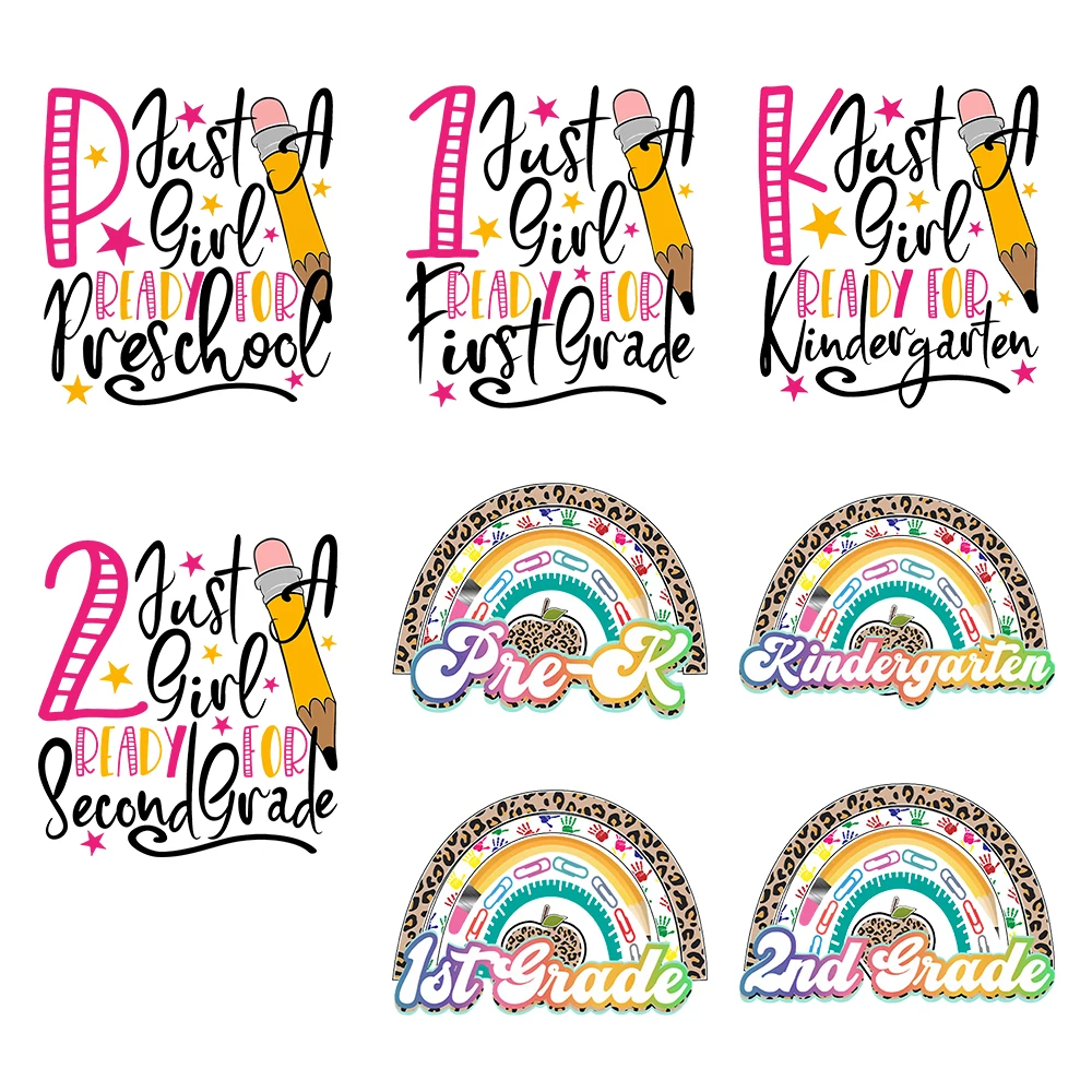 Back-To-School-Iron-On-Transfer-For-Clothing-Patches-DIY-Washable-T ...