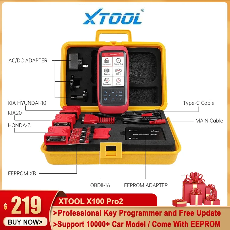 2022 XTOOL X100 Pro2 Auto Key Programmer IMMO Car Diagnostic Tools OBD2 ...