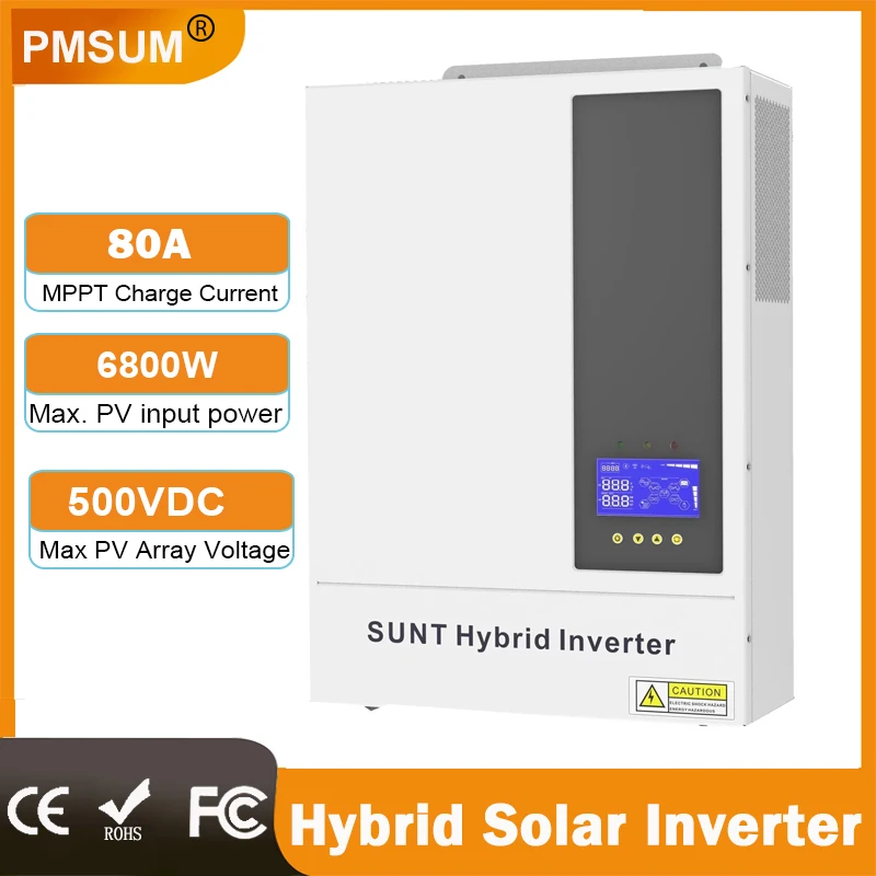 5.5kw 48v Solar Hybrid Inverter Mppt Charger Max 500v Pv Input Ac220v ...