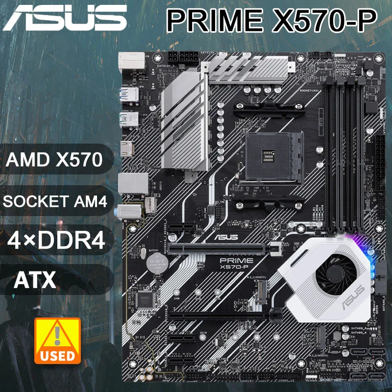 Placa base AMD X570 ASUS PRIME X570 P, placa base AM4 DDR4 128GB PCI E 4,0 M.2 SATA III HDMI ATX ...