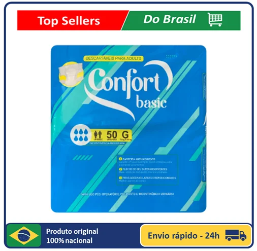 Fralda Geriátrica Confort Basic - G C/50 Unidades - Aparelhos De ...